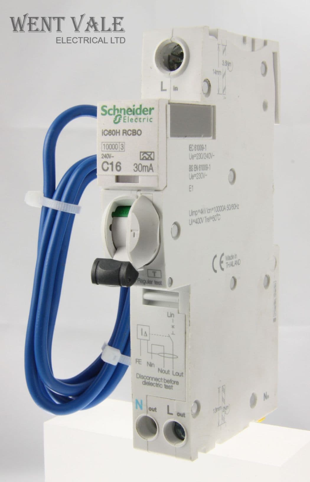 Schneider - Acti 9 - A9D11816 - iC60HC16R30 - 16a 30mA Type C RCBO New