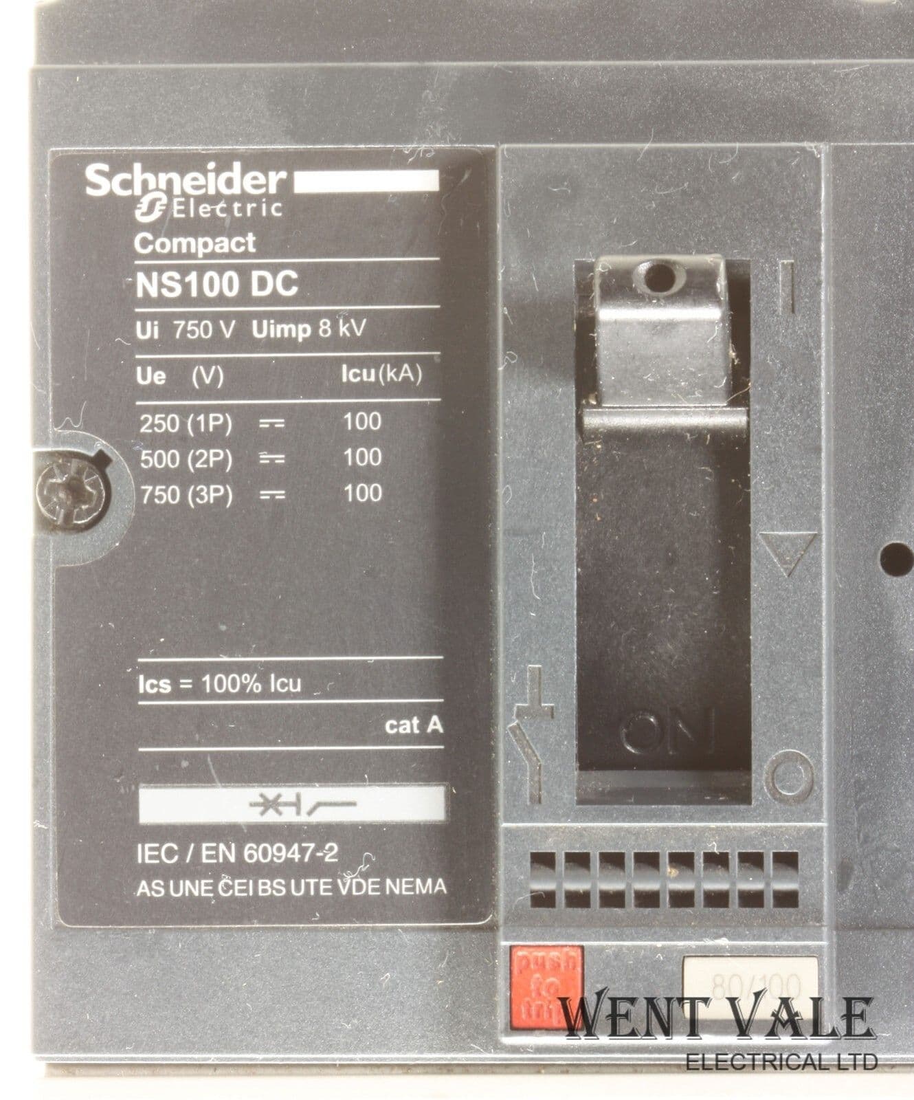 Schneider Compact - NS100 DC - 80/100a Triple Pole MCCB for Direct ...