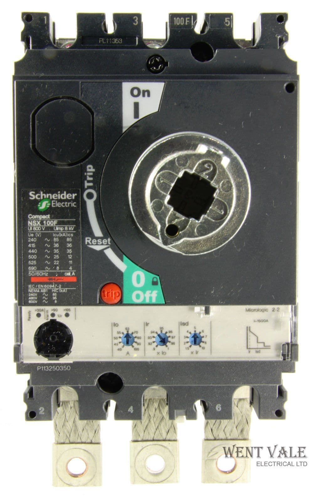 Schneider - Compact - NSX100F - 100a MCCB Extended Rotary Handle And ...