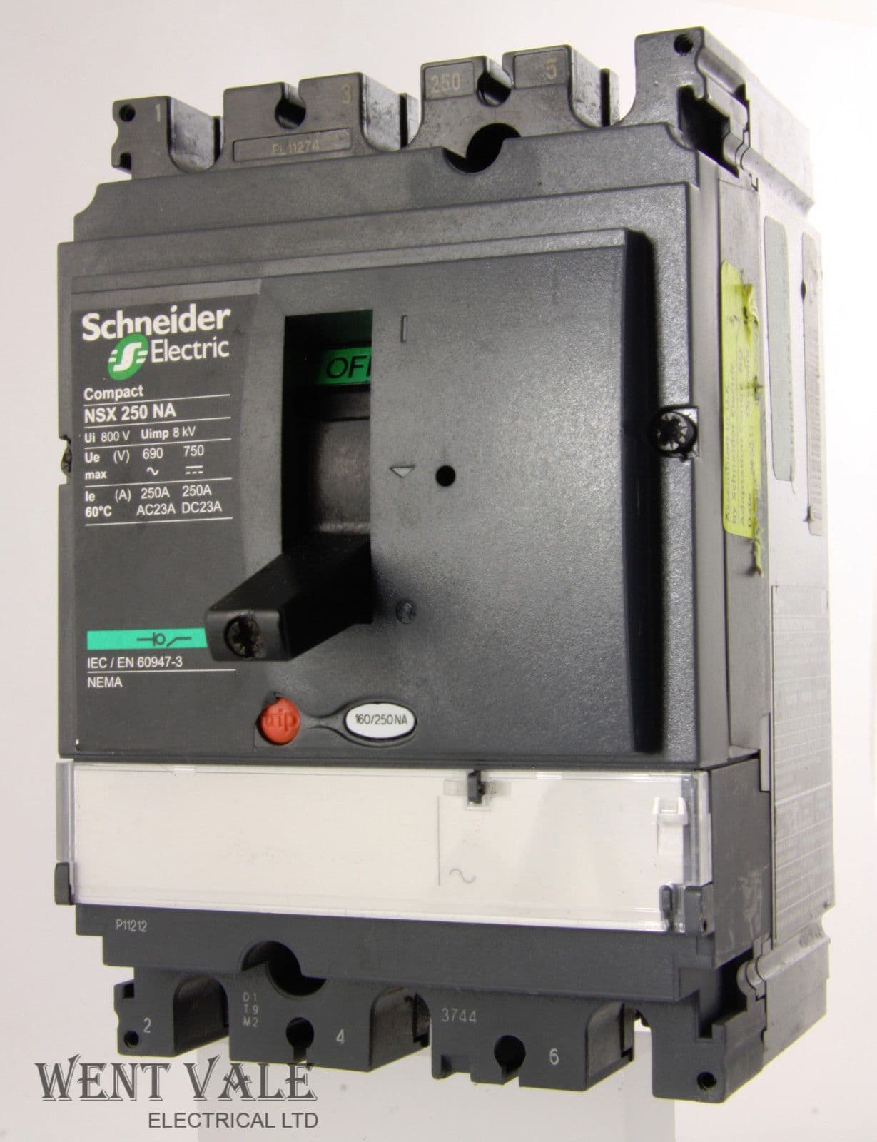 Schneider - Compact - NSX250NA - 250amp Panel Board Switch Disconnector ...