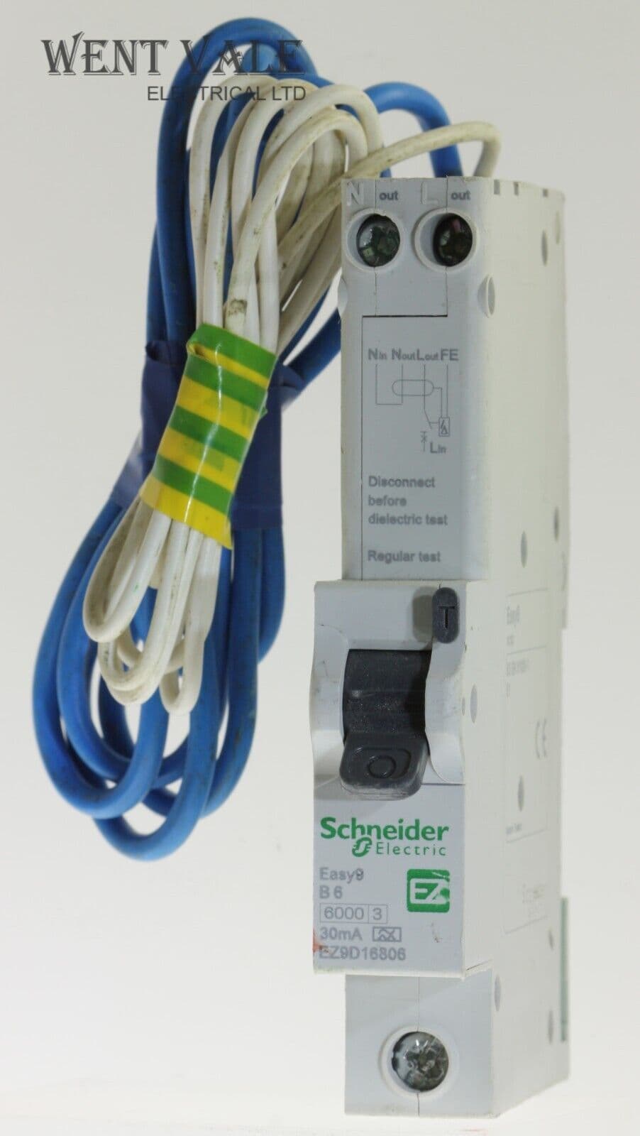 Schneider Easy 9 - EZ9D16806 - 6a 30mA Type B Single Pole RCBO Used