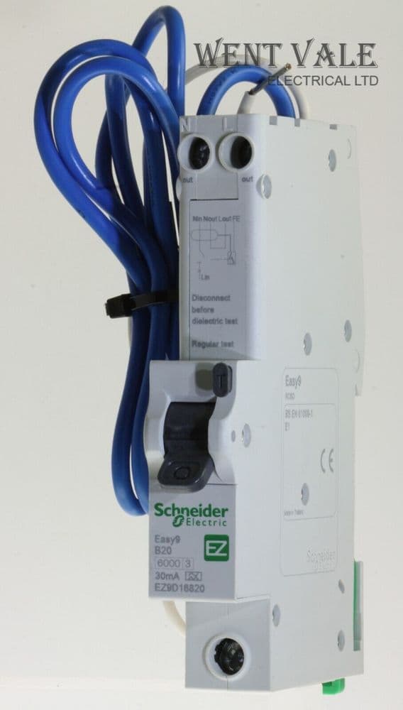 Schneider Easy 9 - EZ9D16820 - 20a 30mA Type B Single Pole RCBO Unused