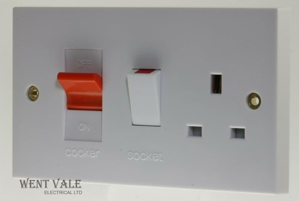 Schneider Exclusive Sq Profile - G45ACCU 45a D/Pole Cooker Control 13A ...