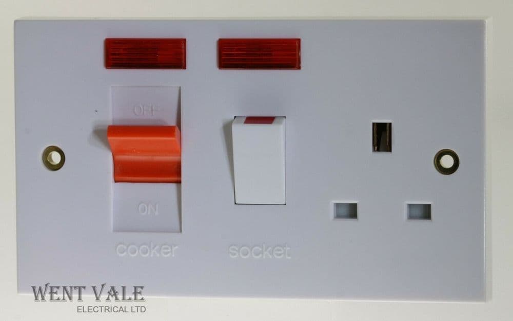 Schneider Exclusive Square Profile G45ACCU - 45a D/Pole Cooker Control ...