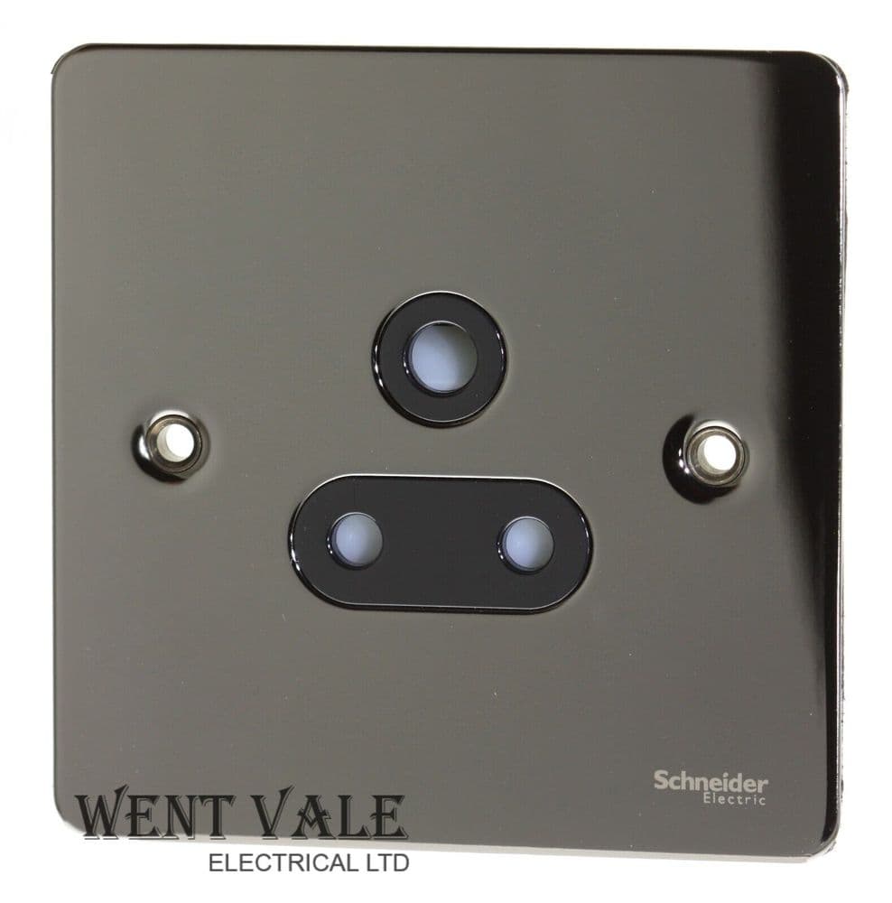 Schneider Flat Plate Range - GU3280BBN - 5a Round Pin Unswitched Single ...