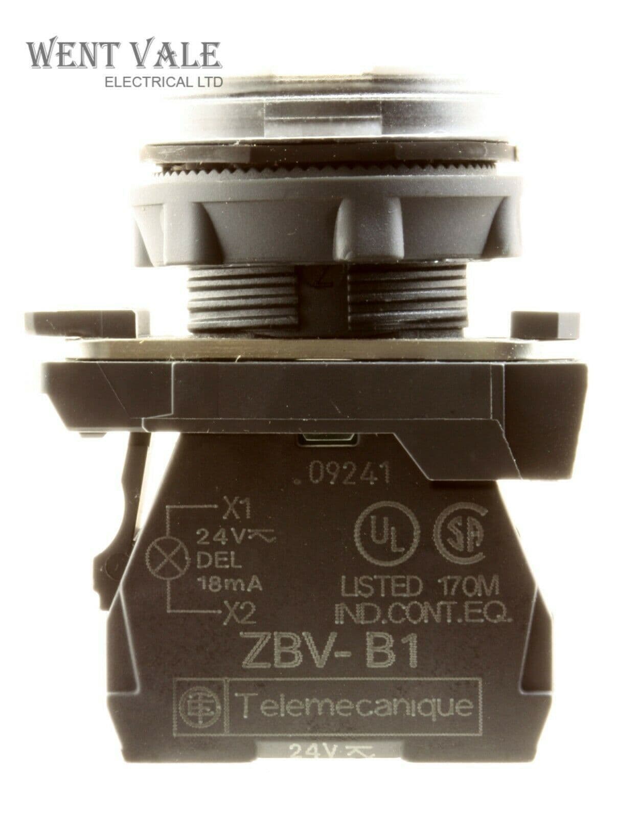 Schneider Harmony - XB5 AVB1 - 24Vac/dc Complete White Panel Pilot ...