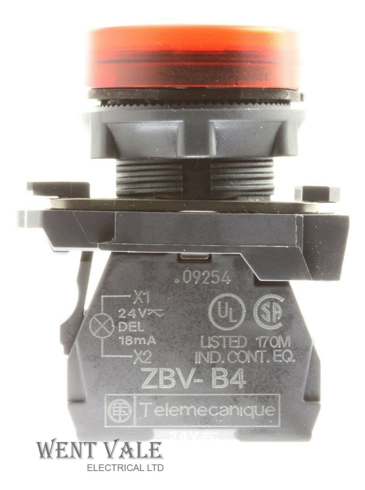 Schneider Harmony - XB5 AVB4 - 24Vac/dc Complete Red Panel Pilot Light New