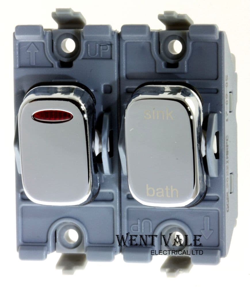 Schneider Lisse Grid Range - GGBL2022IMRPC - 20a Duel Immersion Htr Sw ...