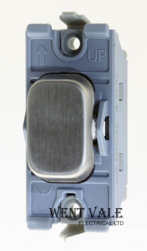 Schneider Lisse Grid Range - GGBL202OCSS 10a 2 Way Retractive Switch ...