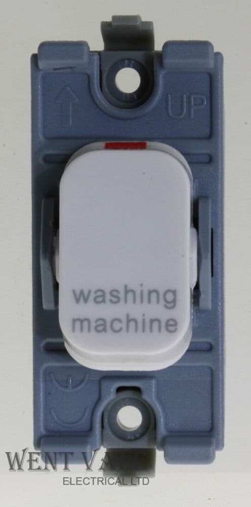 Schneider Lisse Grid Range - GGBL20DPWMW 20a D/Pole Grid Switch Washing ...
