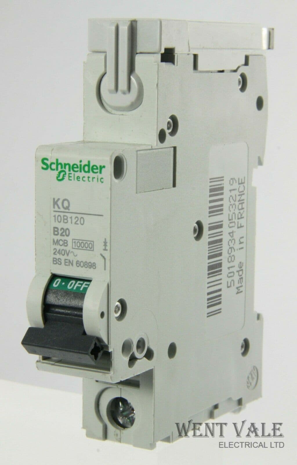 Schneider Loadcentre KQ - KQ10B120 - 20a Type B Single Pole MCB Used