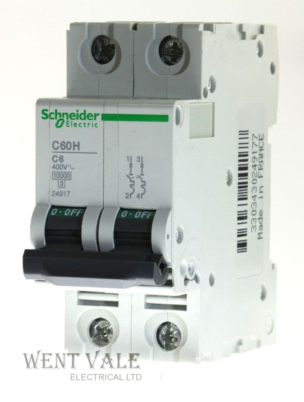 Schneider Multi 9 - C60H - C206 - 6a Type C Double Pole MCB Unused
