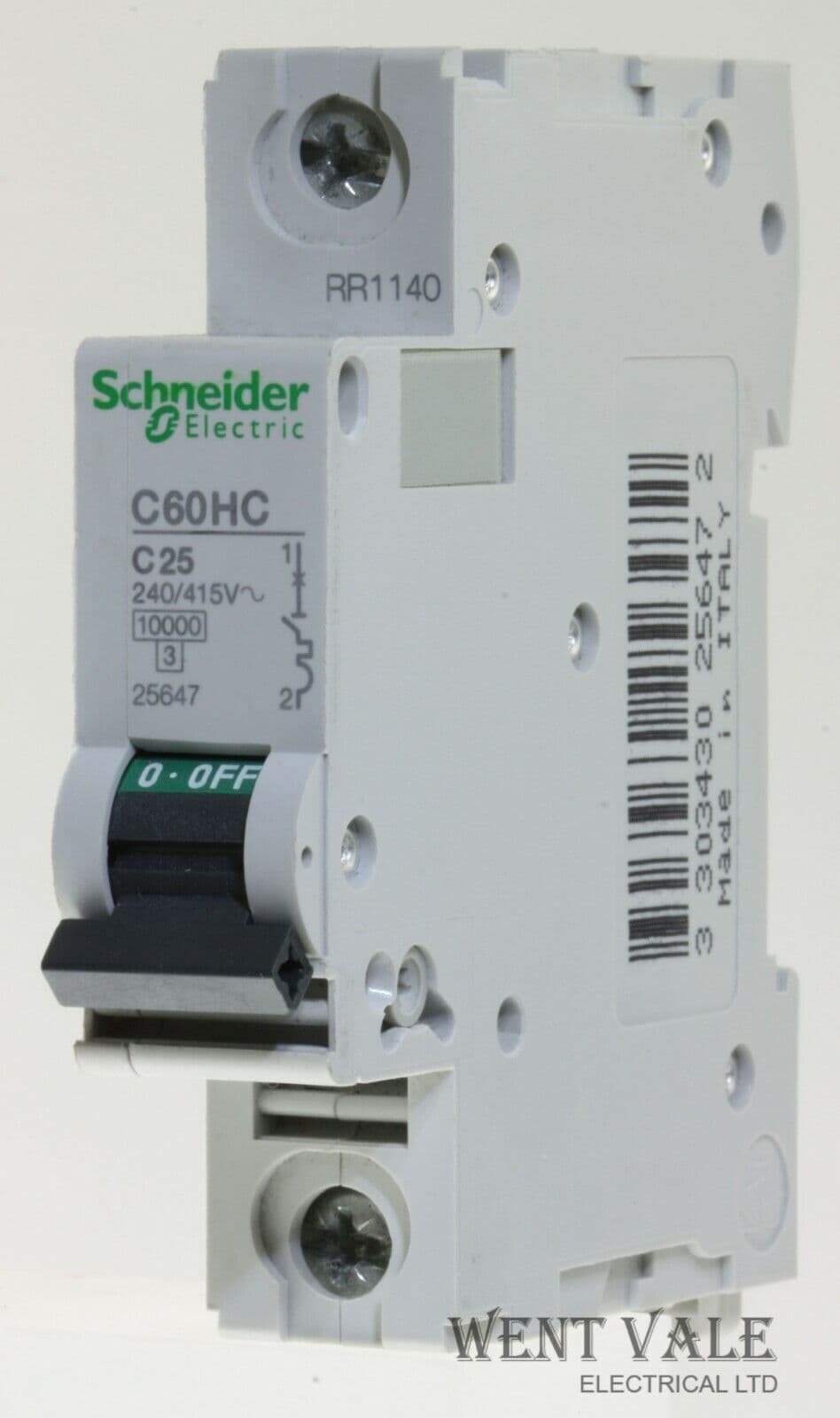 Schneider Multi 9 - C60HC125 - 25a Type C Single Pole MCB Used