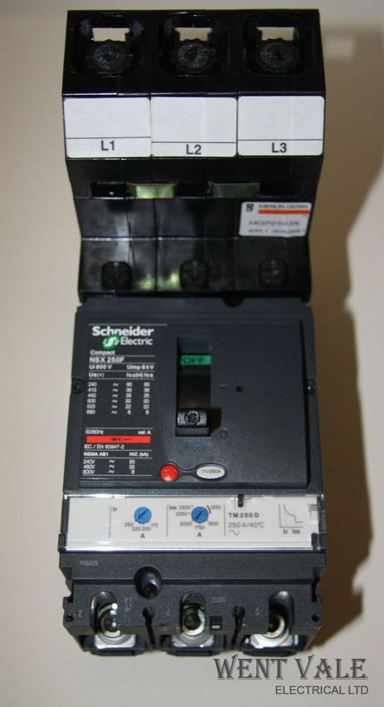 Schneider - Powerpact 4 - MGP2503-NSX250F-TM250D - 250amp Panel Board ...