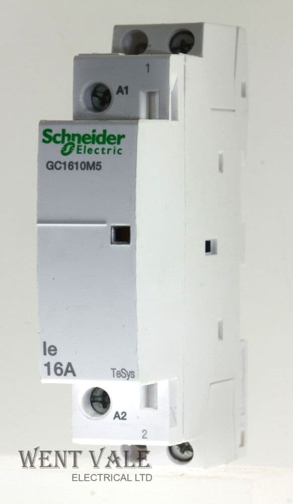 Schneider TeSys - GC1610M5 - Single Pole 16a N/O Contactor 220-240vac ...