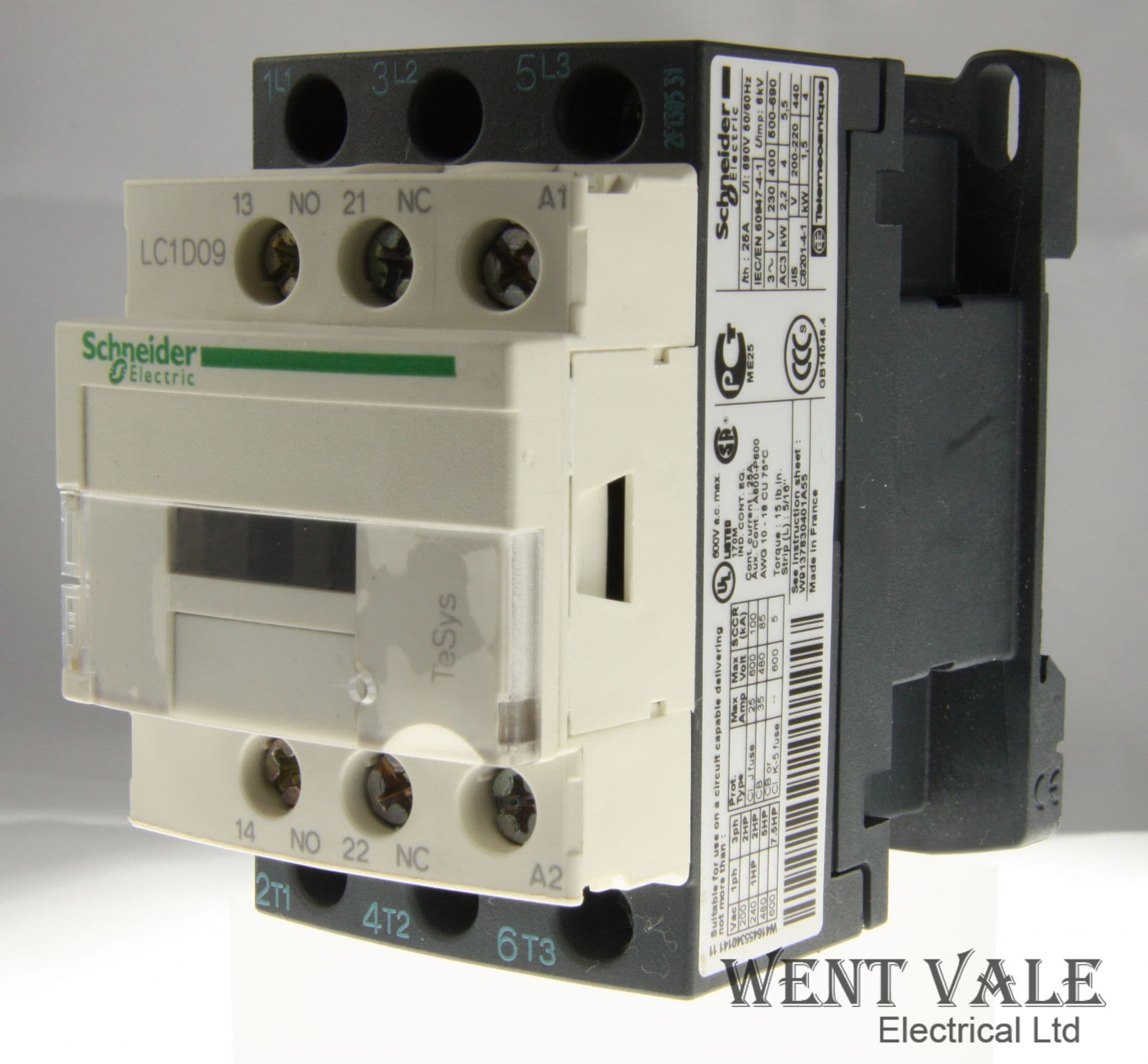 Schneider TeSys LC1D09 M7 - 25a 690v Triple Pole Contactor 220vac Coil Used