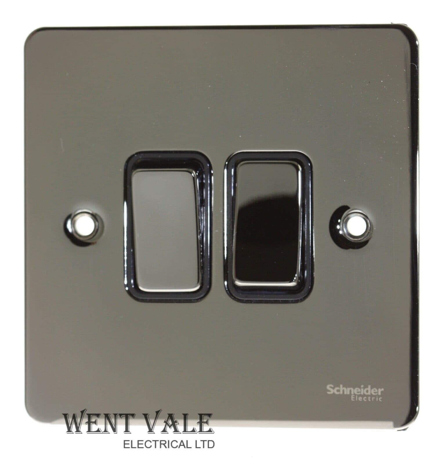 Schneider Ultimate Flat Plate - GU1222BBN - 16ax 2g 2w Switch in Black ...