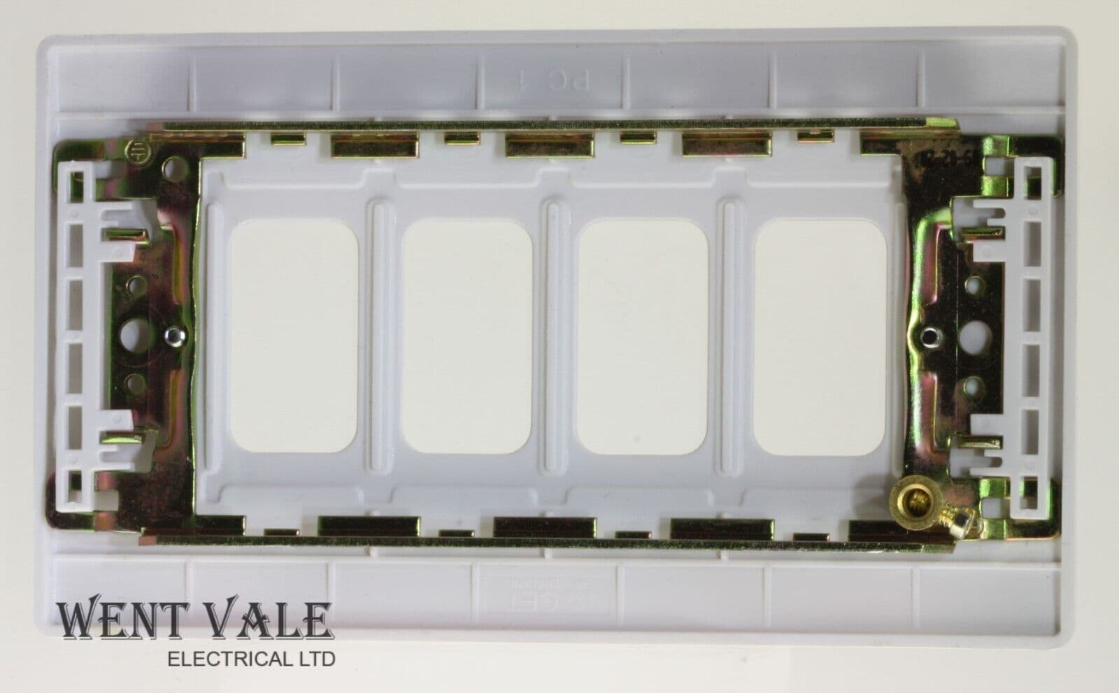 Schneider Ultimate Grid - GUG04G - Four Module Grid Switch Front Plate ...