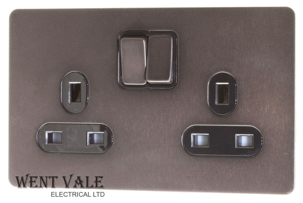 Schneider Ultimate Screwless - GGBGU3420BDBP - 13a Twin Switched Socket ...