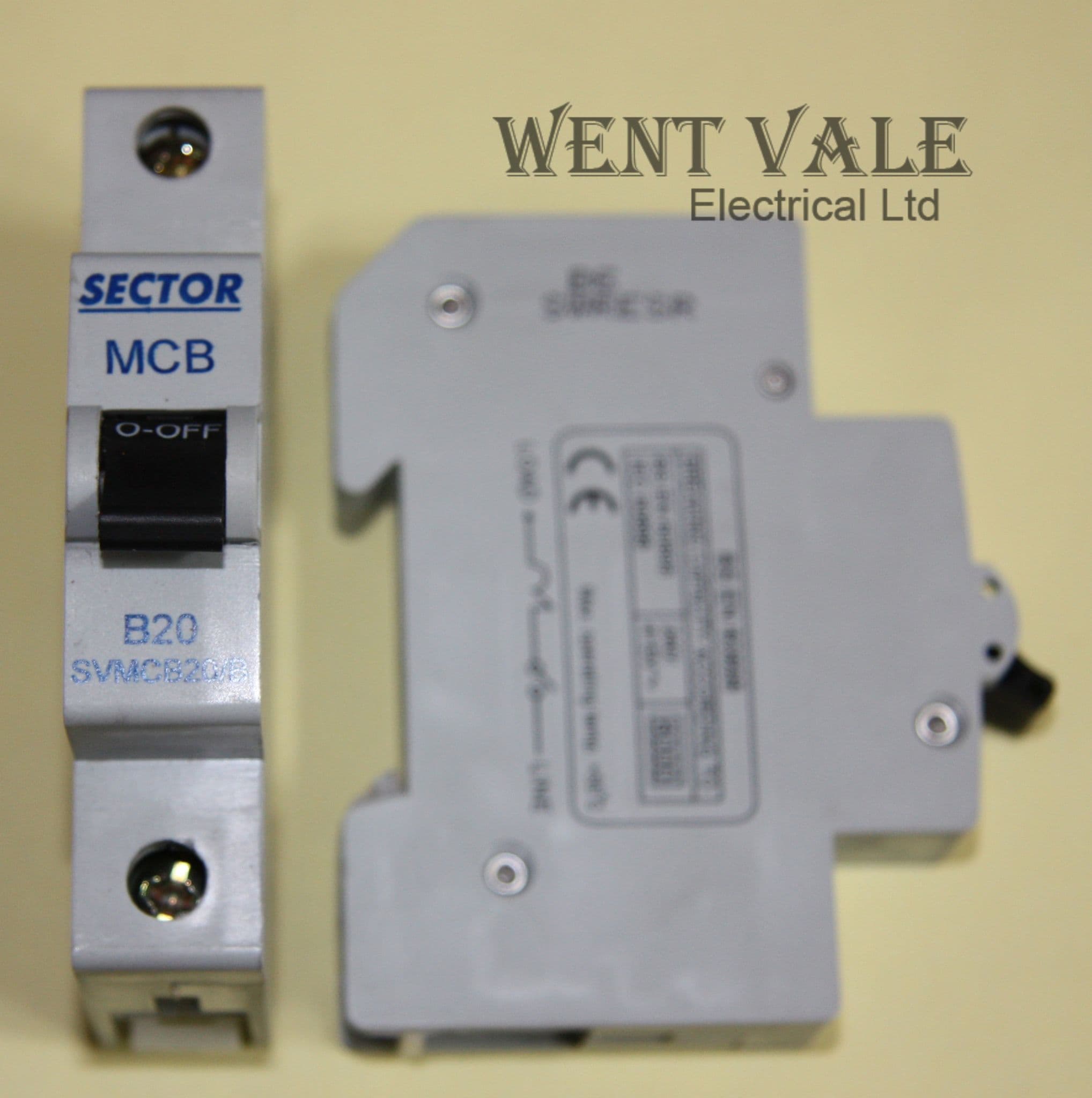 Sector SVMCB20/B - 20a Type B Single Pole MCB New