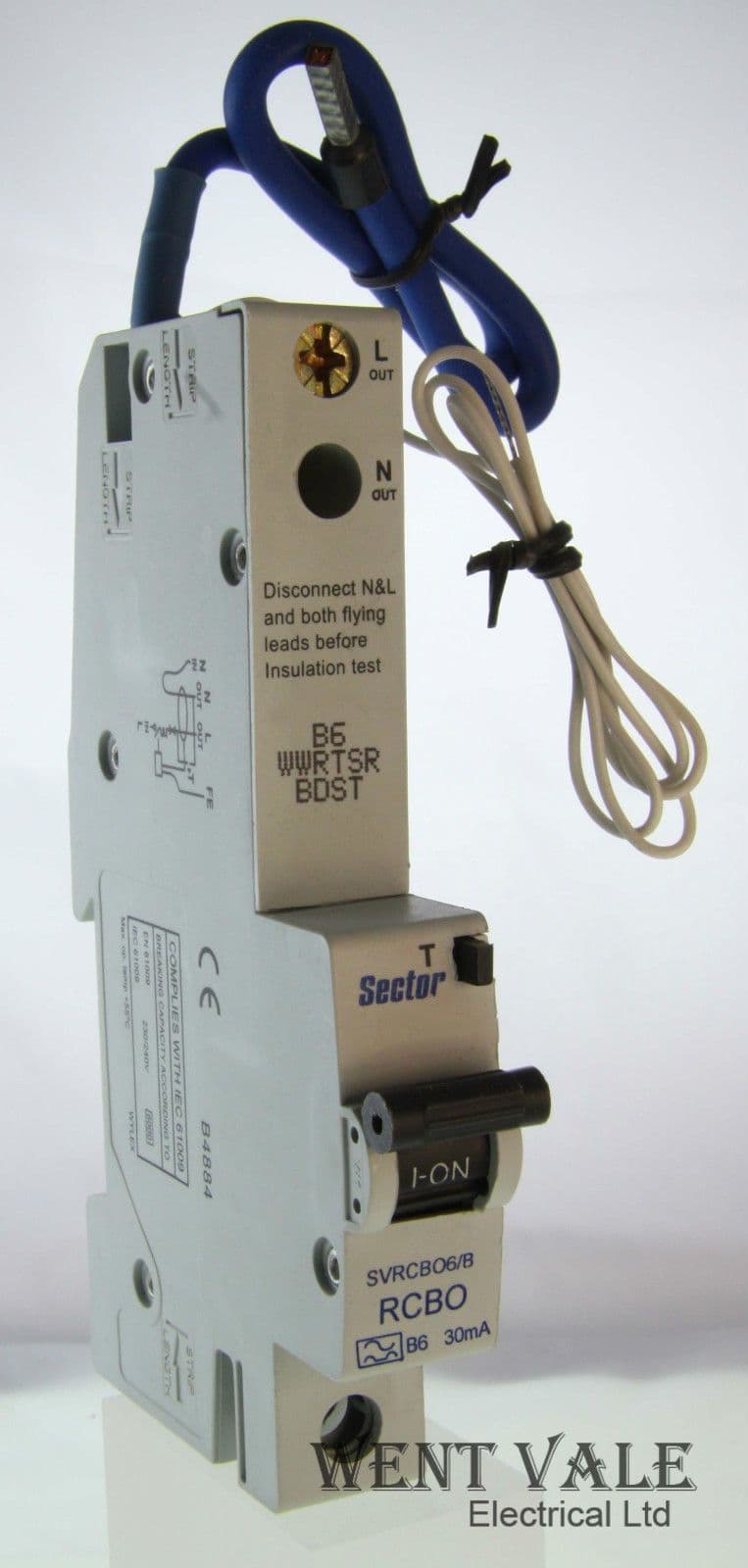 Sector SVRCBO6/B - 6a 30mA Type B Single Pole RCBO Unused In Box