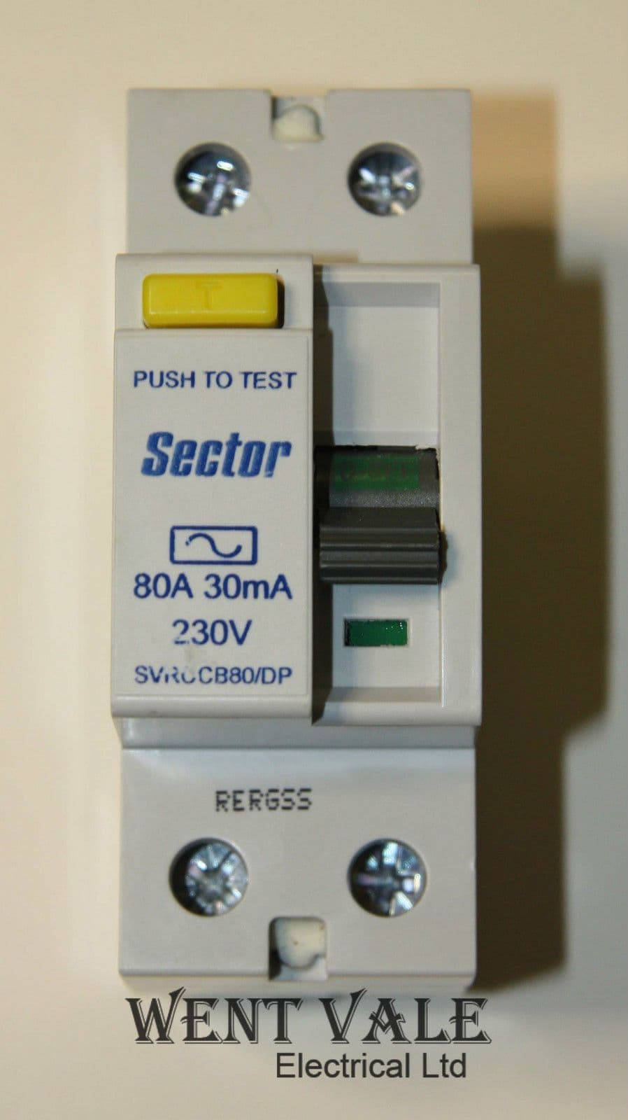 Sector SVRCCB80/DP - 80a 30mA Double Pole RCCB Unit Un-used