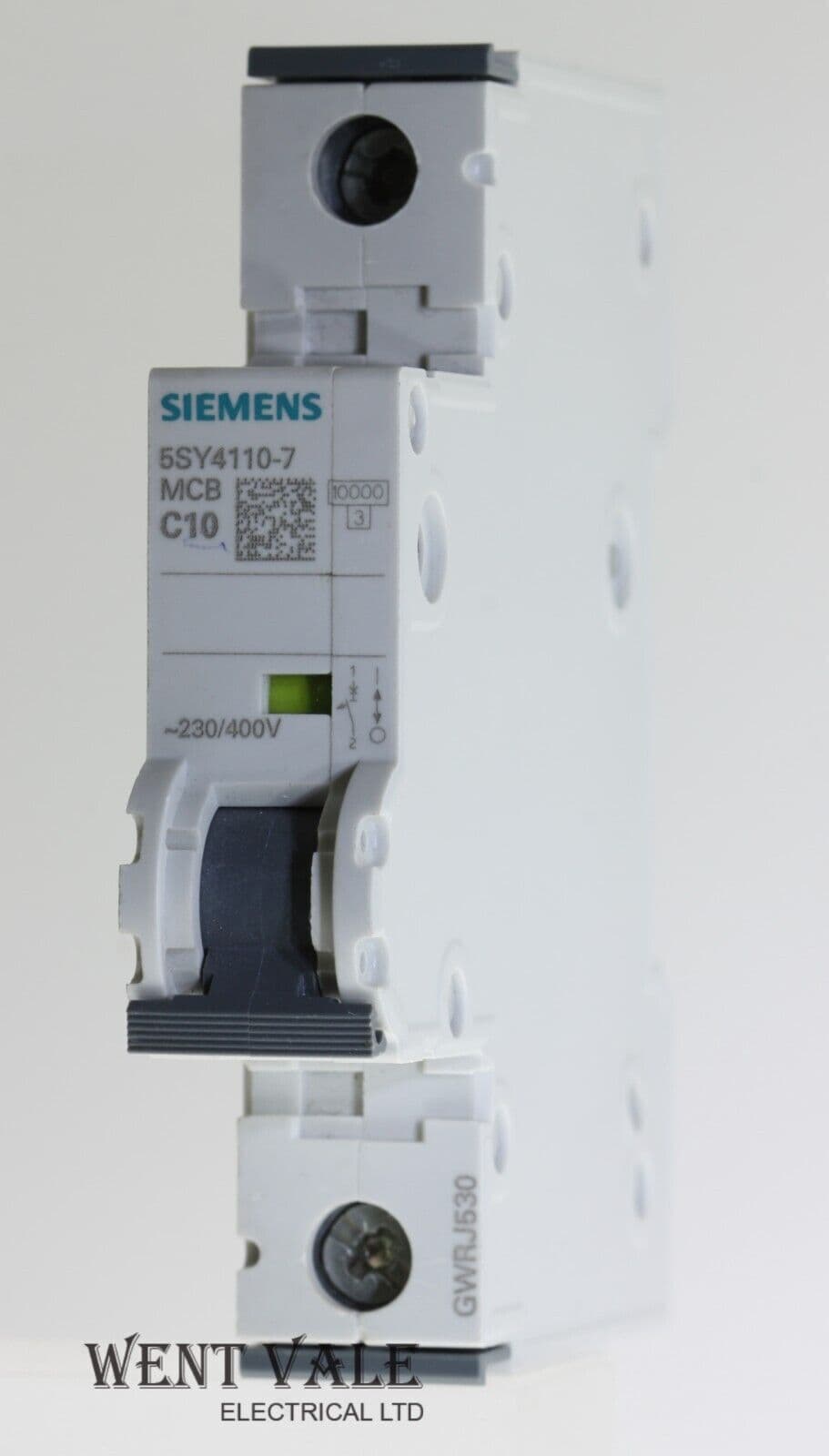 Siemens - 5SY4110-7 - 10a Type C Single Pole Latest Model MCB