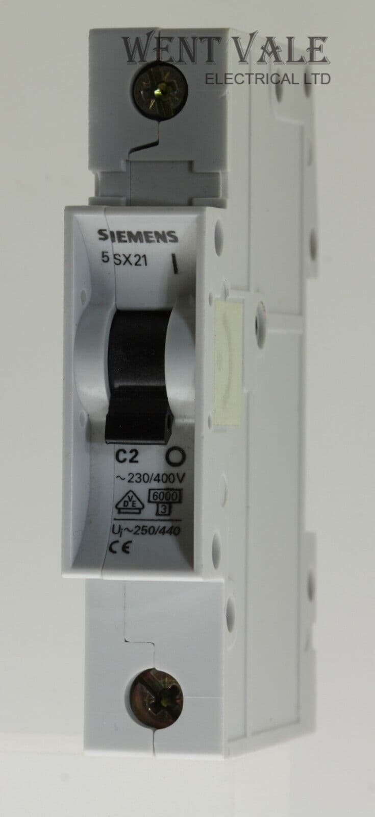 Siemens N System - 5SX2 1C02 - 2a Type C Single Pole MCB Used