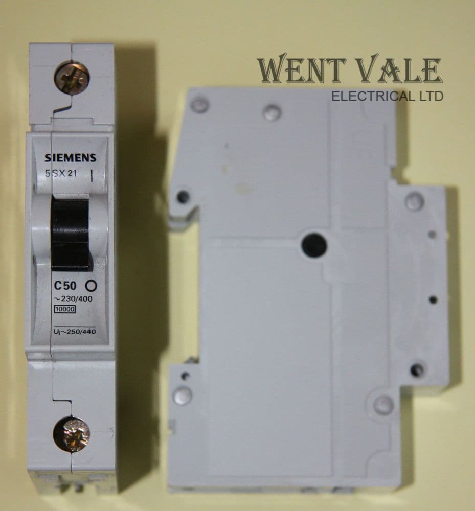 Siemens N System - 5SX2 1C50 - 50a Type C Single Pole MCB New