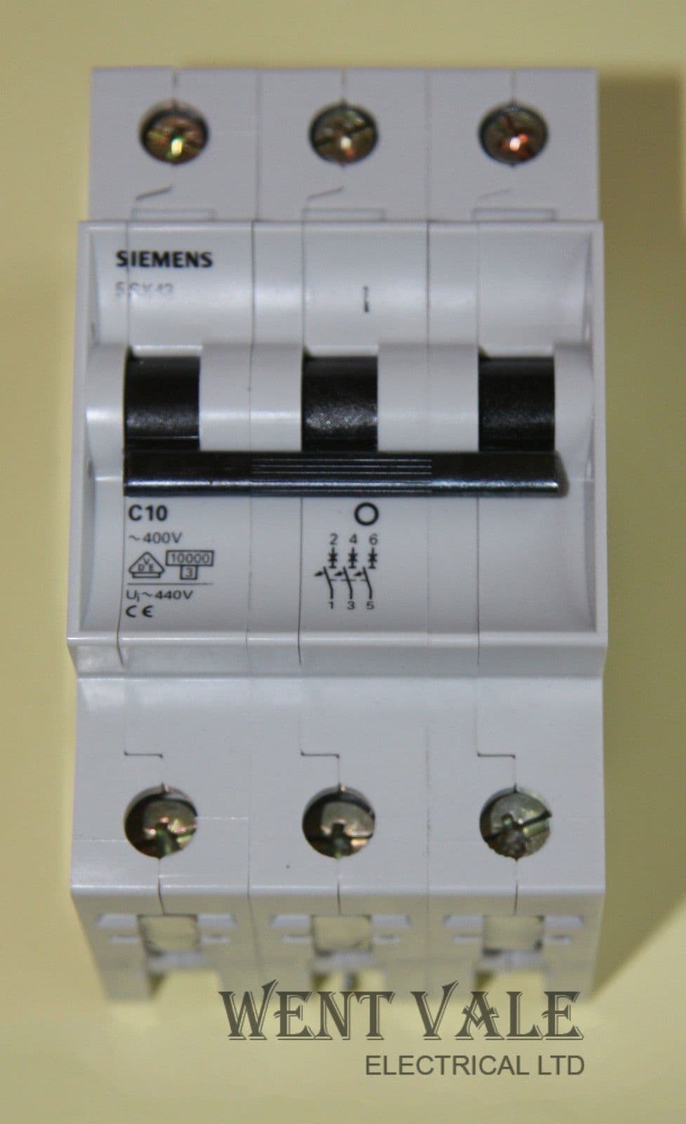 Siemens N System - 5SX4 3C10 - 10a Type C Triple Pole MCB New