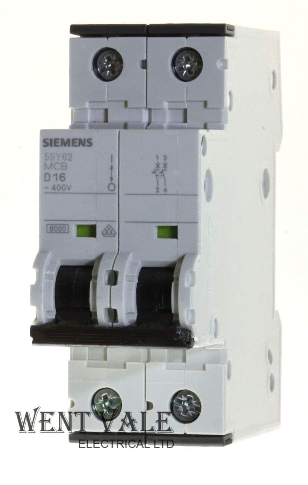 Siemens Sentron - 5SY6216-8 - 16a Type D Double Pole MCB