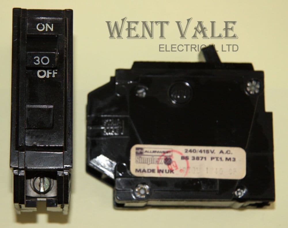 Simplex BTQL 1230 - 30a Type 2 Single Pole MCB Used