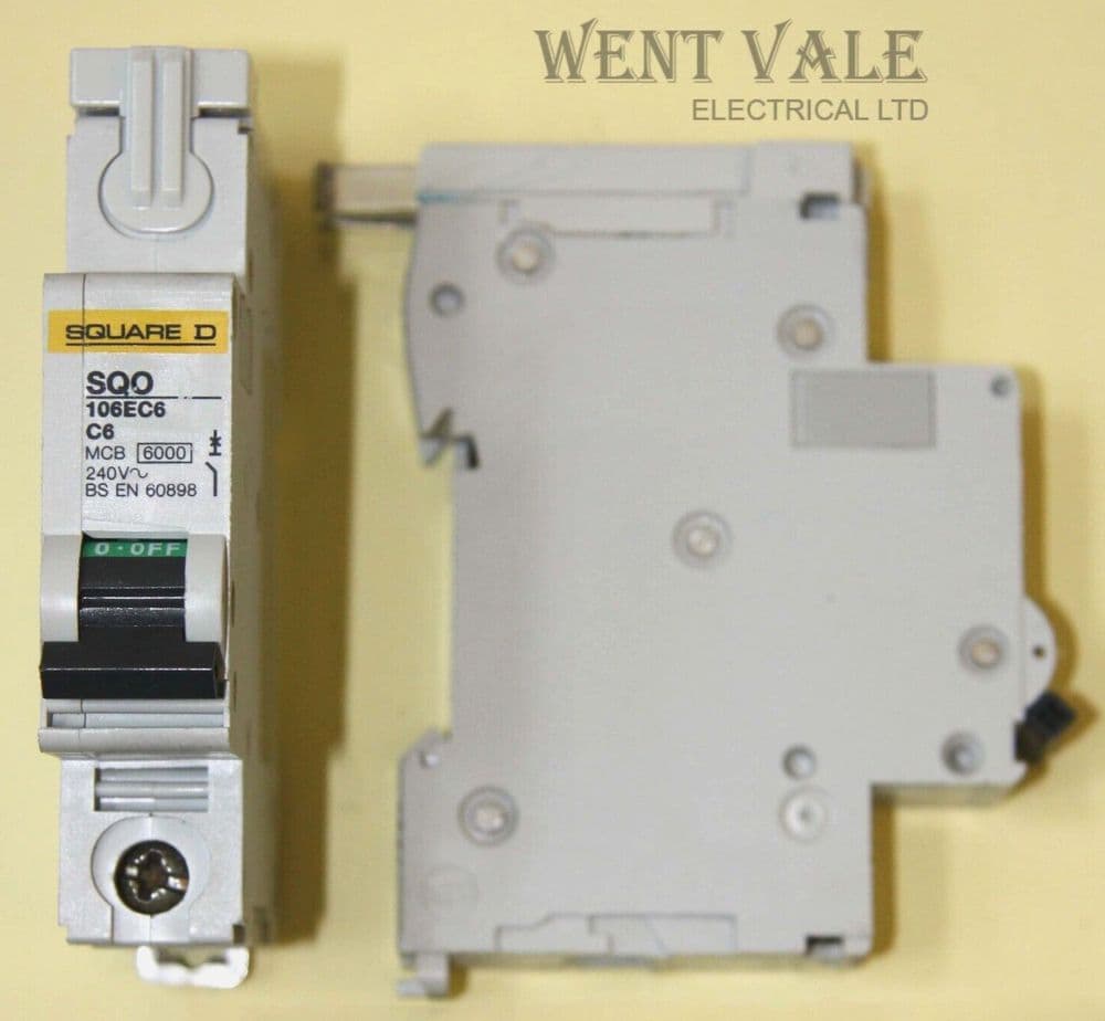 Square D Qwikline II SQO - SQO106EC6 - 6a Type C Single Pole MCB Used