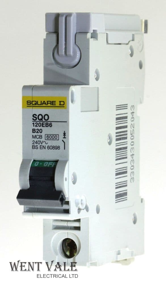 Square D - Qwikline II SQO - SQO120EB6 - 20a Type B Single Pole MCB Used