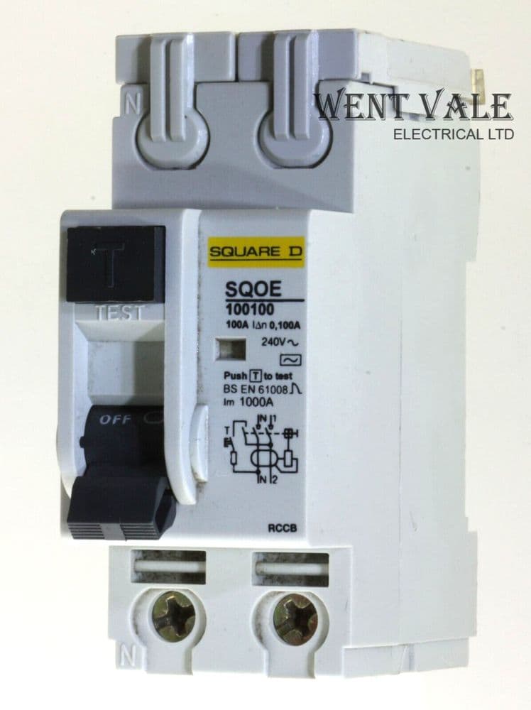 Square D Qwikline II - SQOE100100 - 100a 100mA Double Pole Class AC ...