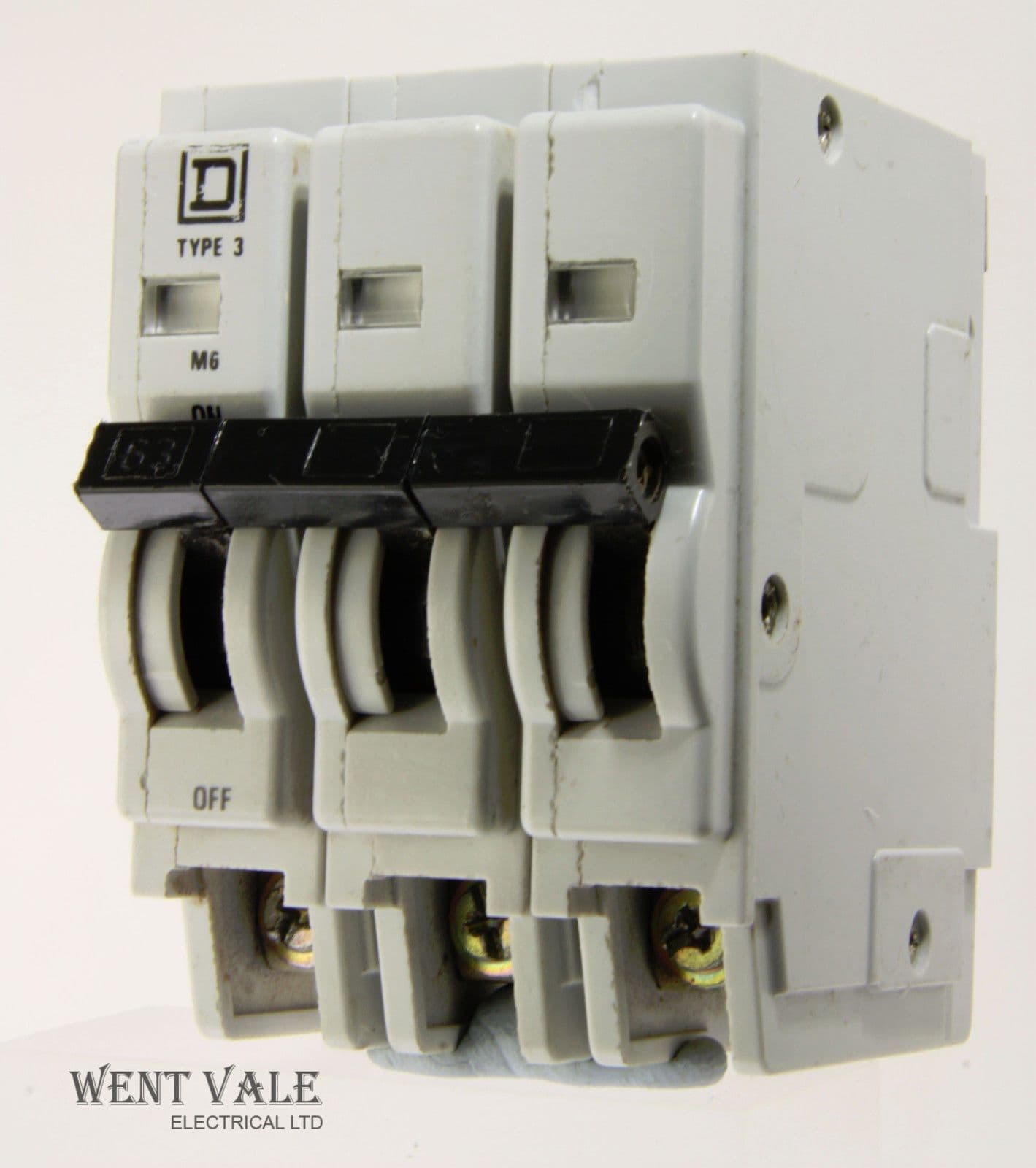 Square D Qwikline QO-E - Mk 1 - 63a Type 3 Triple Pole MCB Used