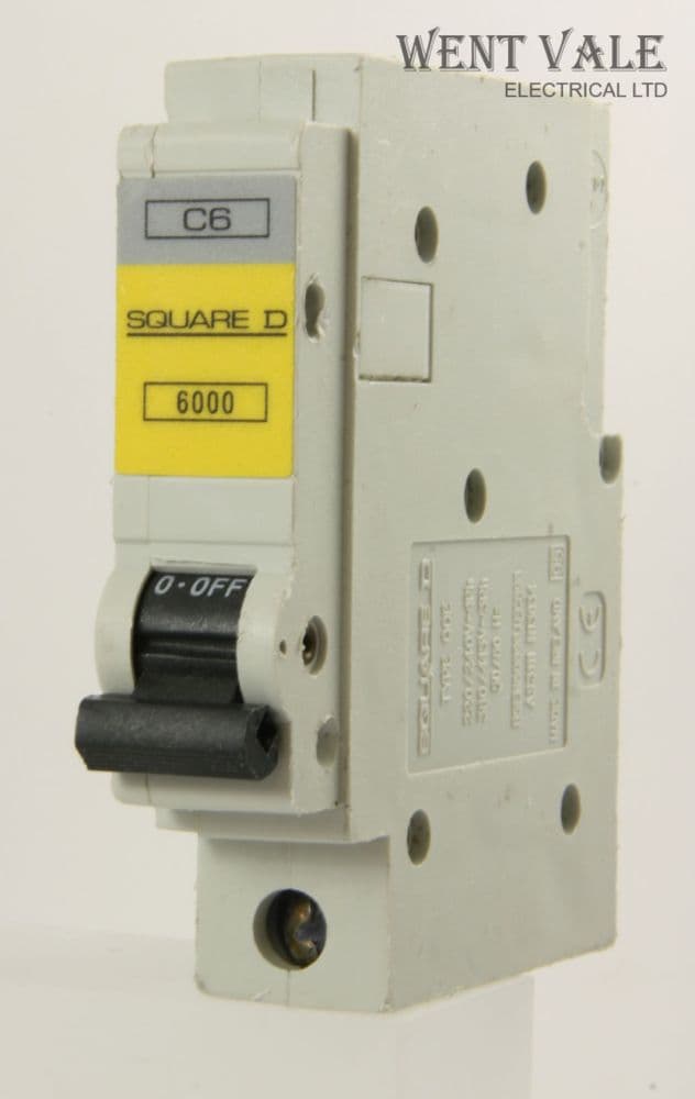 Square D - Qwikline - QO106EC6 - 6a Type C Single Pole MCB Used