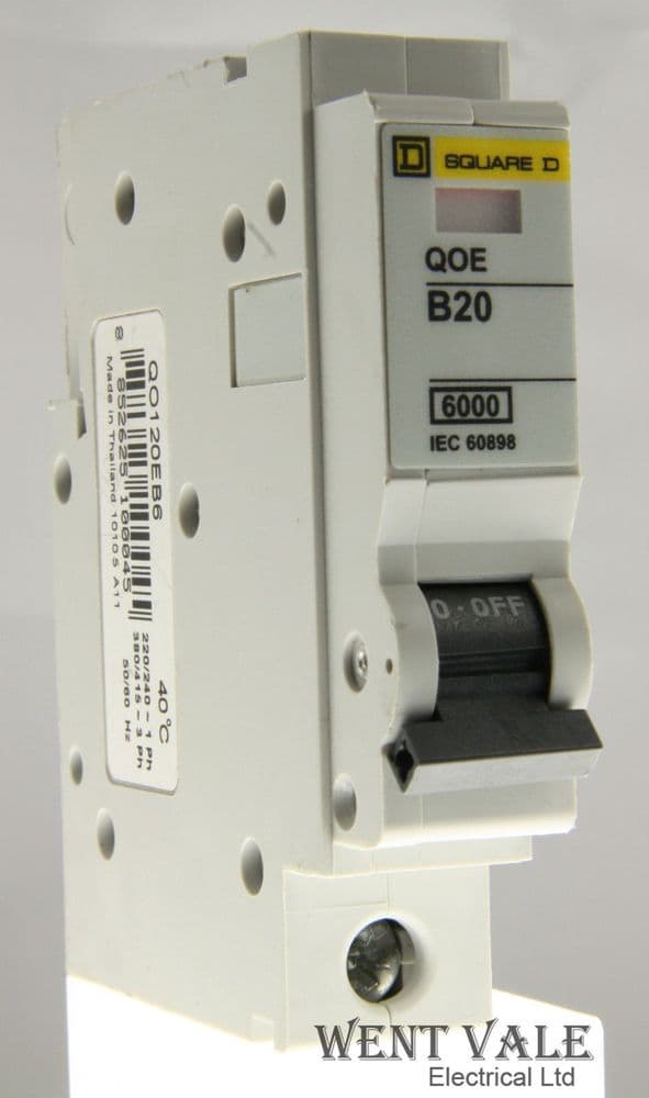 Square D - Qwikline - QO120EB6 - 20a Type B Single Pole MCB Latest ...