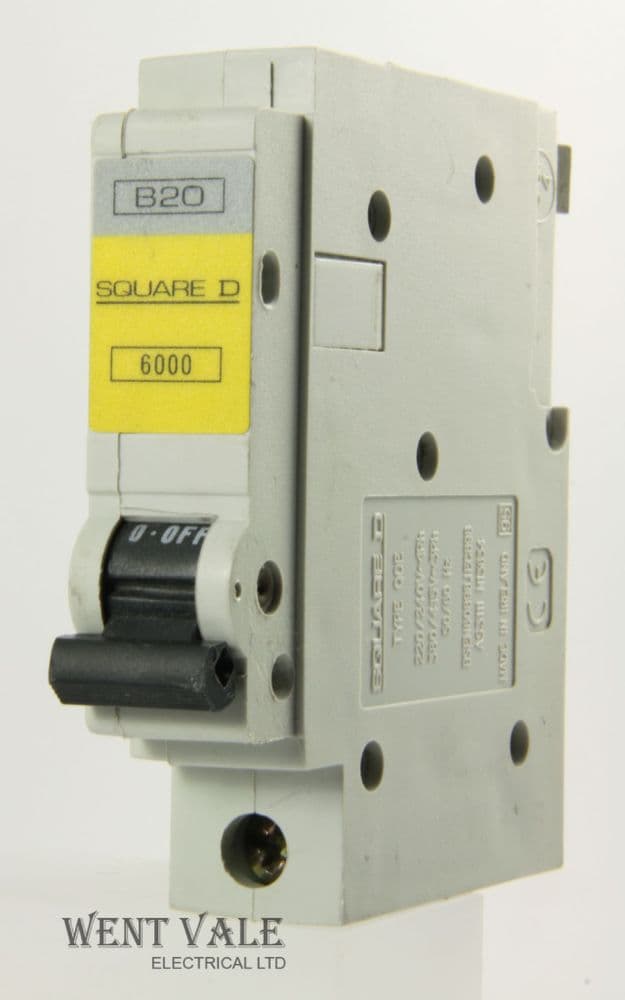 Square D - Qwikline - QO120EB6 - 20a Type B Single Pole MCB Used