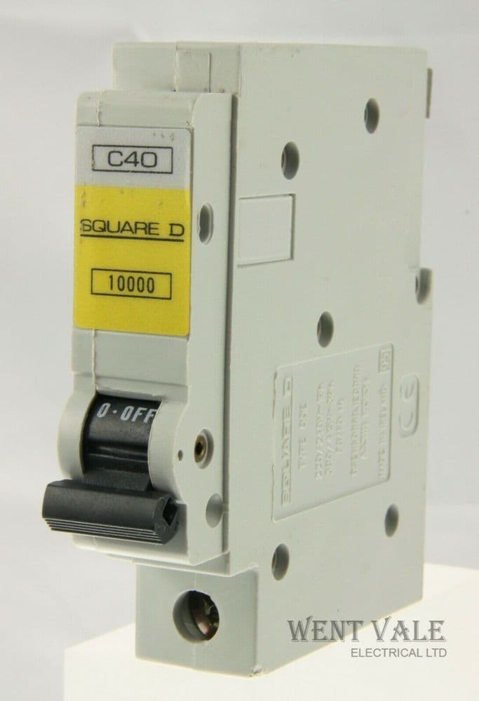 Square D Qwikline QOE - QO140EC10 - 40a Type C Single Pole MCB Used
