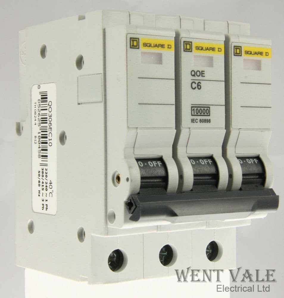 Square D - Qwikline - QO306EC10 - 6a Type C Triple Pole MCB Latest ...