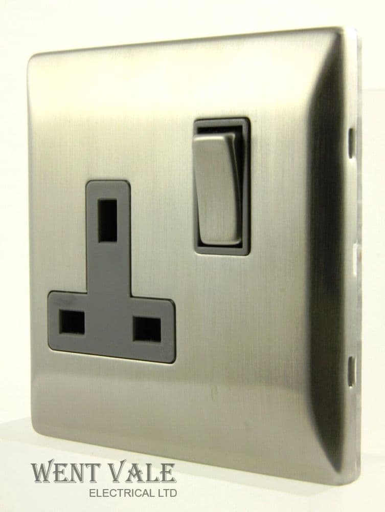 Super Switch Screwless Range - SW301 BSS C - 13a 1 Gang Switched Socket New