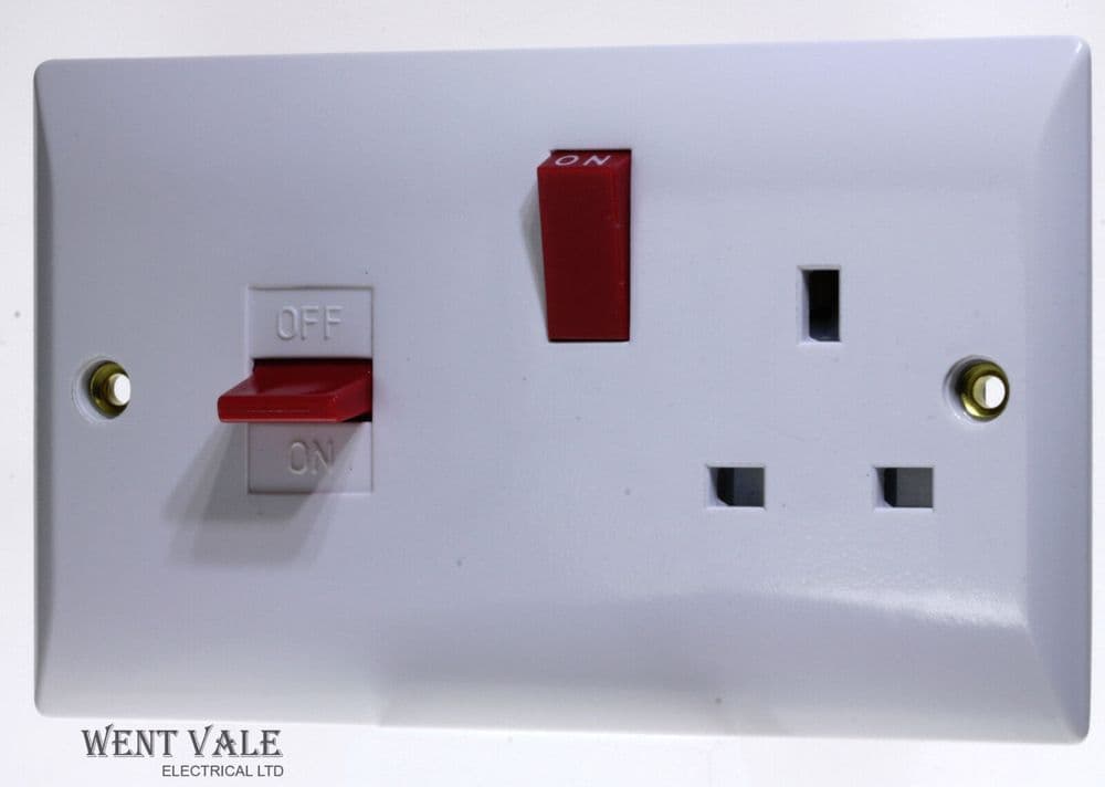 Super Switch Silk Range - SW25 Combined 45a Cooker Control 13a Switched ...