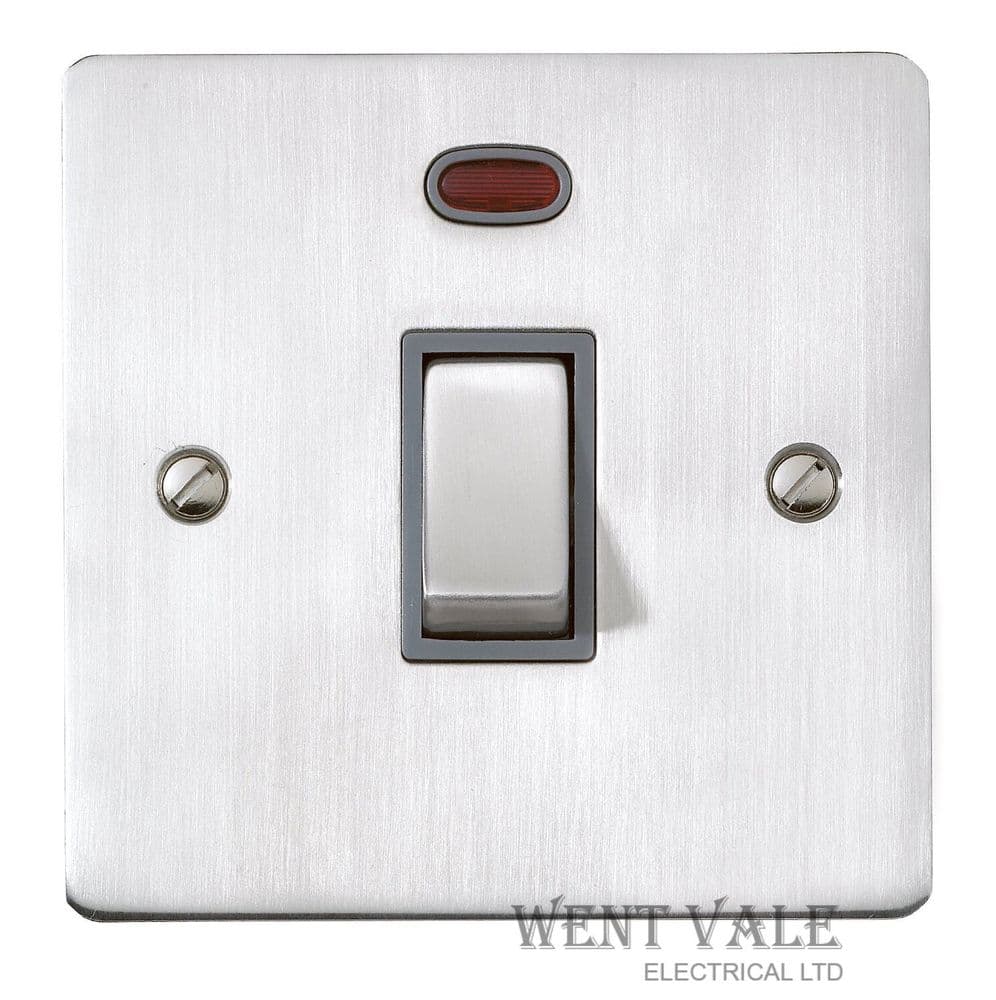Super Switch Flat Plate Range SW220 BSS 20a Double Pole Switch With ...