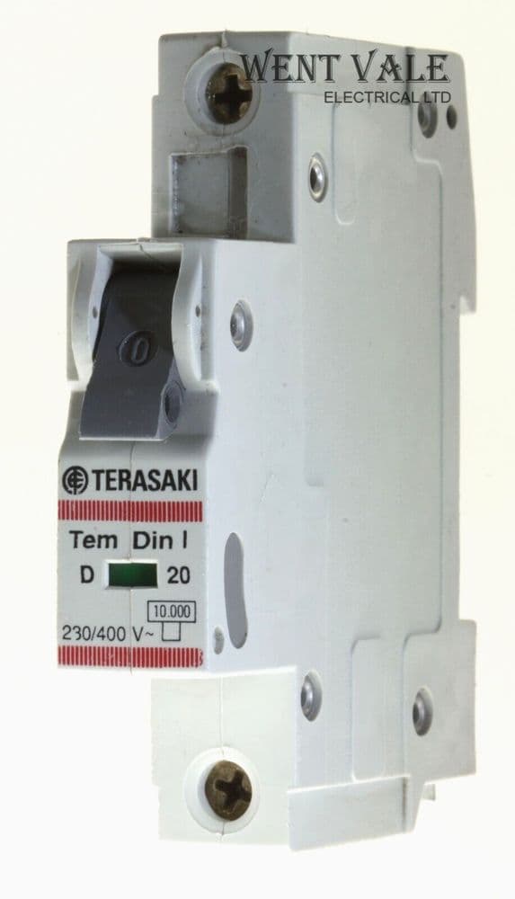 Terasaki Tem Din - D20 - 20a Type D Single Pole MCB Used
