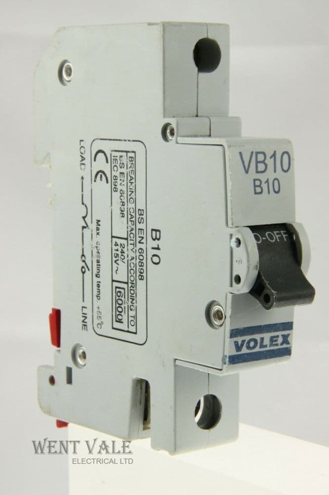 Volex Protector VB Range - VB10 Mk 2 - 10a Type B Single Pole MCB Used