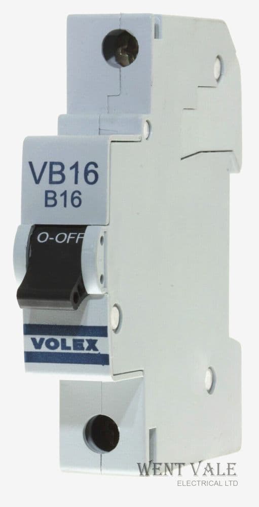 Volex VB Range MK 2 - VB16 - 16a Type B Single Pole MCB Used