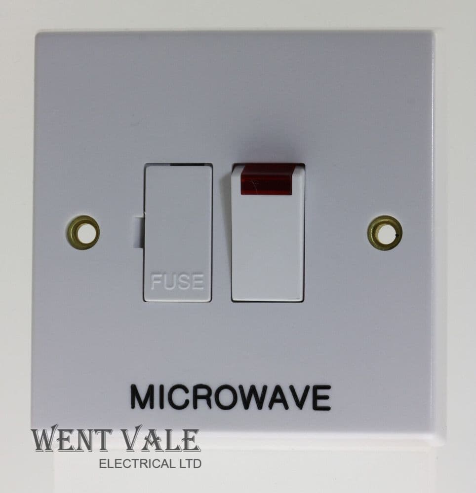 Volex - VX1081MW - 13a Switched Fused Connection Unit Neon Marked Microwave