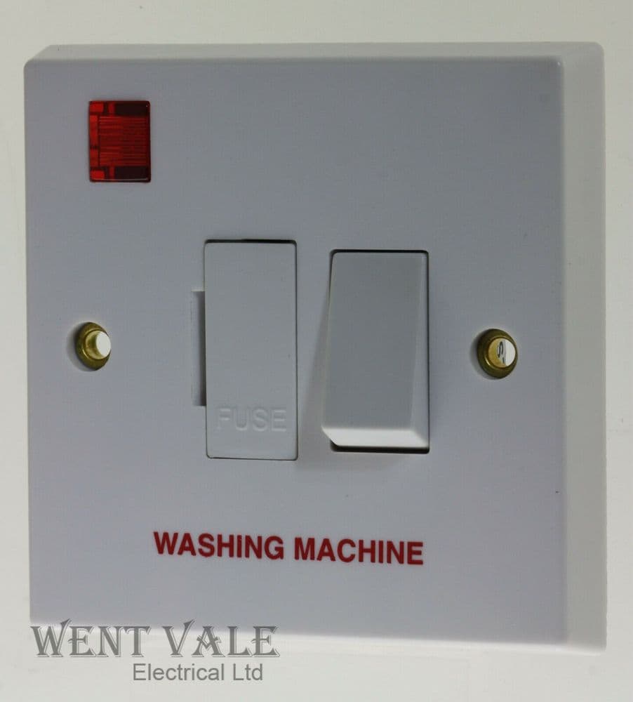 Volex - VX1081WM - 13a White Moulded Sw Fd Spur Neon Marked Washing Machine