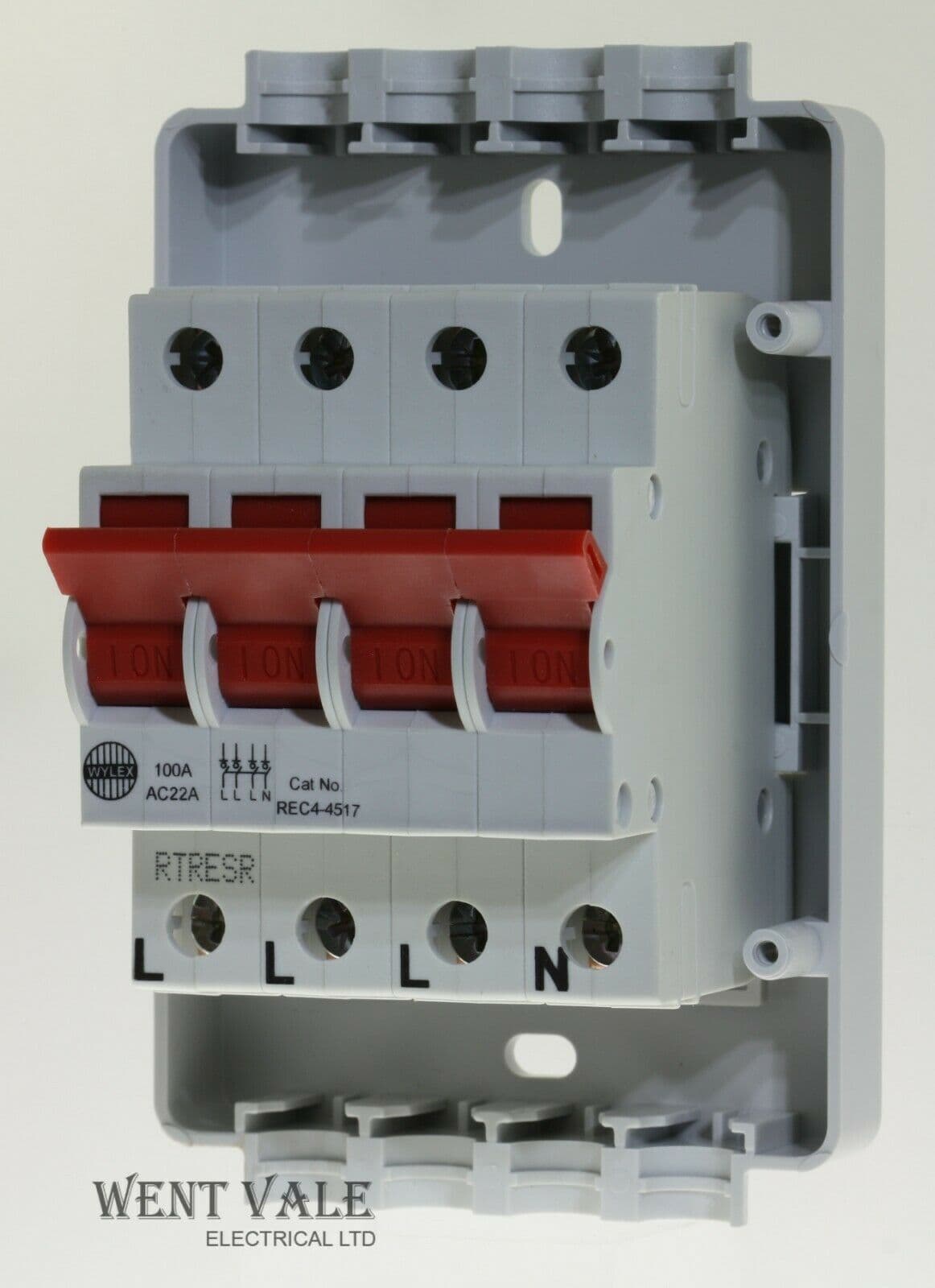 Wylex Isolator Range - REC4-4517 100a 4 Pole Switch Disconnector with ...